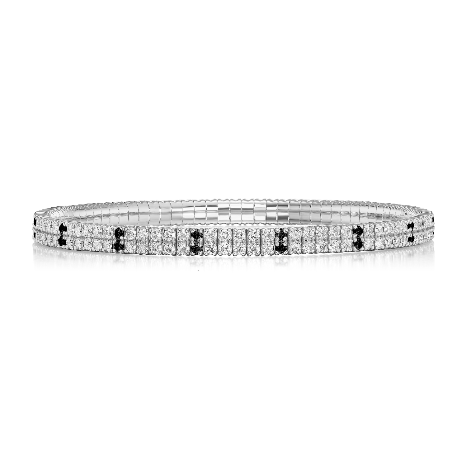 Black Diamond Double Row Stretch Bracelet – David Weisz