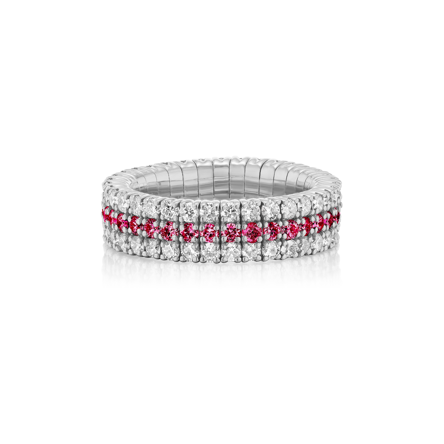 Ruby Triple Row Stretch Ring – David Weisz